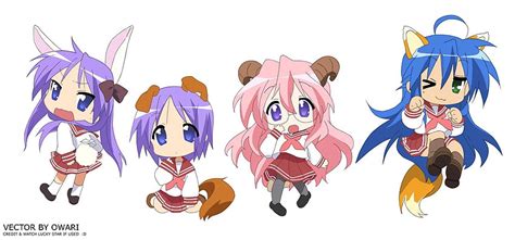 Personnages De Lucky Star Chibi Personnages De Lucky Star Chibi