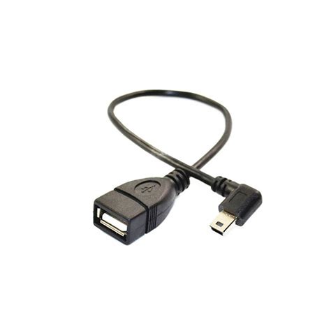 Customized Right Angled Usb Mini Male To Usb Female Otg Cable Suppliers Manufacturers