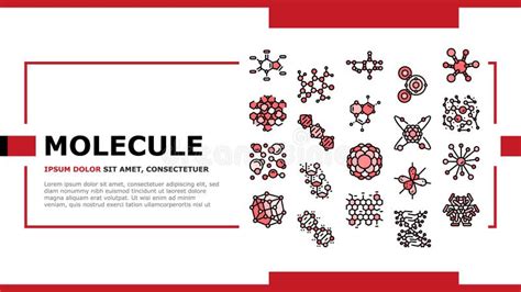 Molecular Science Chemistry Atom Landing Header Vector Stock Vector Illustration Of Connection