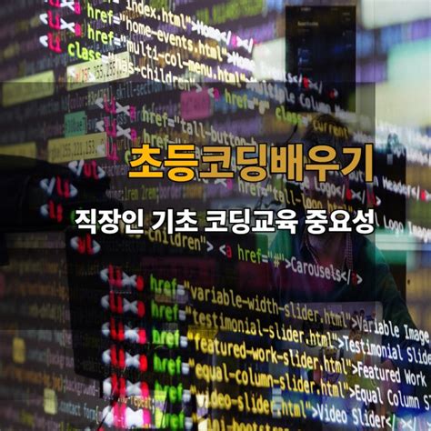 초등코딩배우기 및 직장인 기초 코딩교육 중요성 네이버 블로그