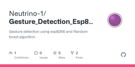 Github Neutrino 1gesturedetectionesp8266 Gesture Detection Using Esp8266 And Random Forest