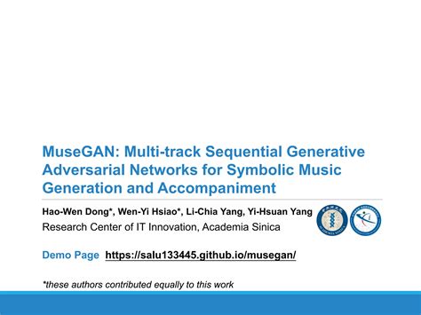 Musegan Multi Track Sequential Generative Adversarial Networks For Symbolic Music Generation