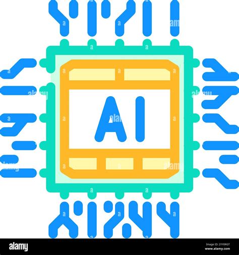 Ai Optimization Chip Data Center Color Icon Vector Illustration Stock Vector Image And Art Alamy
