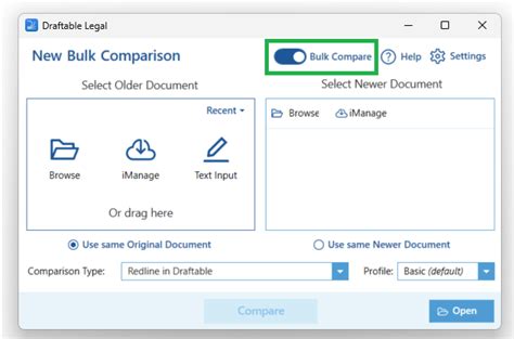 Bulk Compare How To Load And Run Multiple Comparisons At Once Draftable