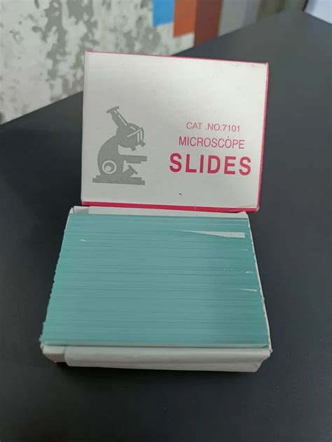 White Microscope Glass Slides For Chemical Laboratory Size 76 X 25x1
