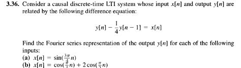 Solved 336 ﻿consider A Causal Discrete Time Lti System