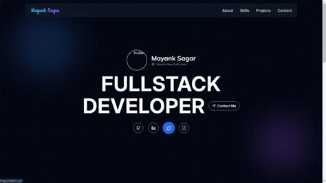 Mayank Sagar On Linkedin Webdevelopment Portfoliowebsite