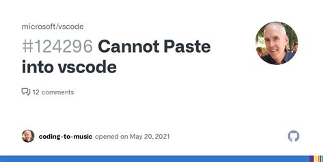 Cannot Paste Into Vscode · Issue 124296 · Microsoft Vscode · Github