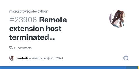 Remote Extension Host Terminated Unexpectedly 3 Times Within The Last 5