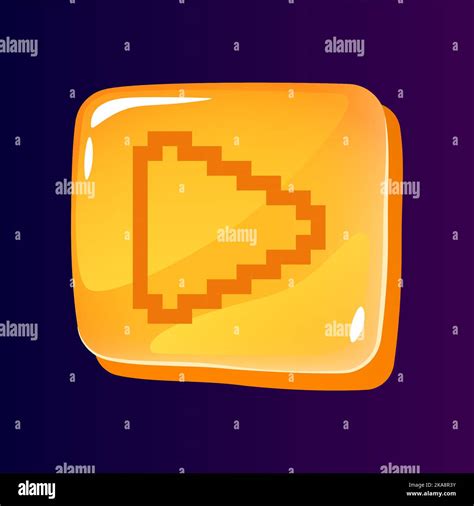 Play Glossy Ui Button With Pixelated Icon Stock Vector Image And Art Alamy