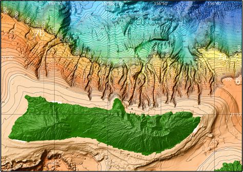 Bathymetry Of The Molakai Region Contoured At 50‐m Depth Intervals