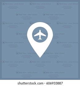 Illustration Map Mark Icon Plane Stock Vector Royalty Free 606933887