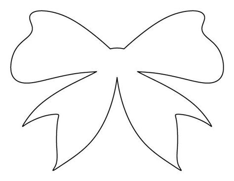 Outline Printable Bow Template