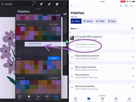 Procreate Palette Basics Installing And Organizing Color Palettes