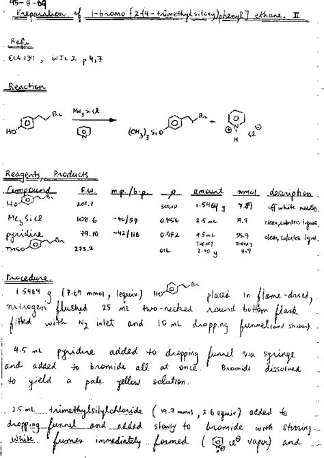 Chemistry Lab Notebook Examples At Austin George Blog