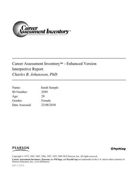 Cai Enhanced Sample Interpretive Report Talentlens