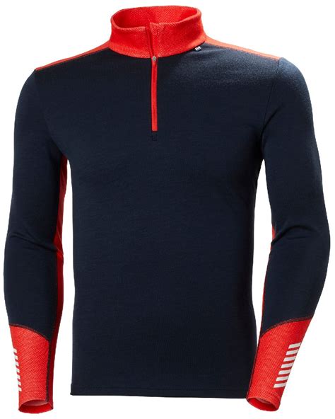 Helly Hansen Mens Lifa Merino Midweight Half Zip Base Layer