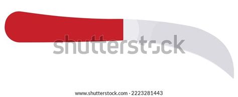 Pruning Knife Pruning Folding Knife Isolated Stock Vector Royalty Free