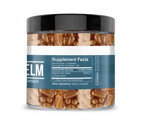 Slippery Elm Capsules Earthborn Elements