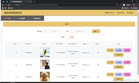 基于springbootvue 的医院资源管理系统 Csdn博客