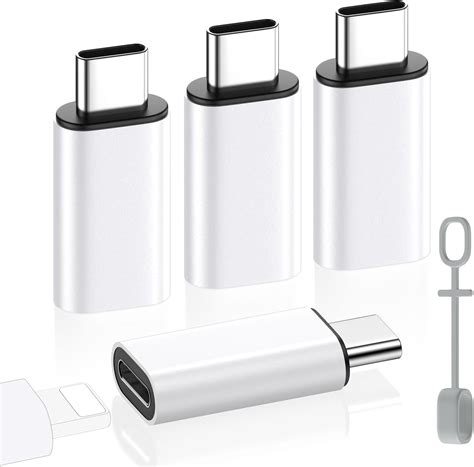 MoKo 4 Pack Lightning Female To USB C Male Adapter USB C Lightning Adapter For IPhone 15 16 Pro