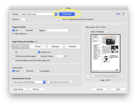 Save As PDF Print As Image Option In Adobe Acrobat SAIC Print Services