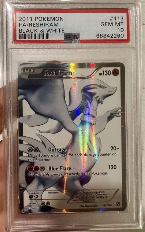 Reshiram 2011 Black And White 113 114 Holo Full Art Price Guide