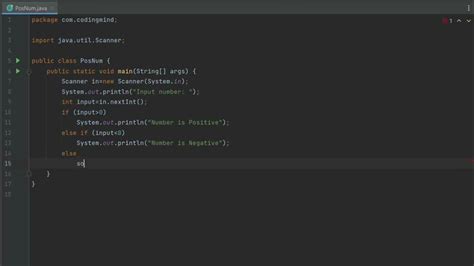 Get A Number From The User And Print Whether It Is Positive Or Negative In Java Youtube