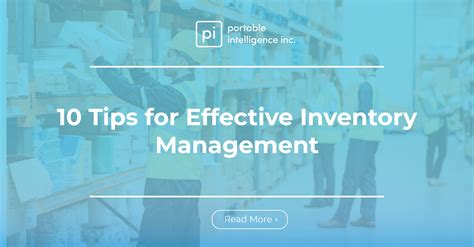 Tips For Effective Inventory Management Portable Intelligence