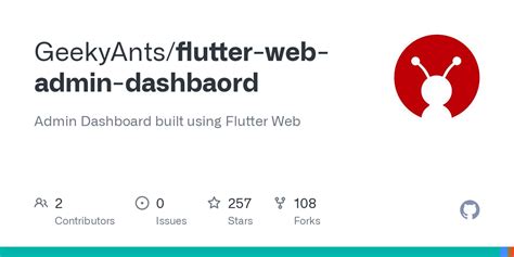 GitHub GeekyAnts Flutter Web Admin Dashbaord Admin Dashboard Built