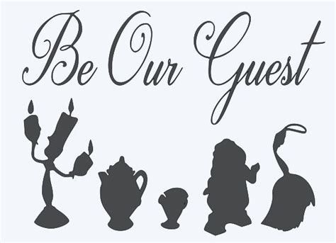 Walt Disney Quote Vinyl Wall Decal Be Our Guest This Decal Measures