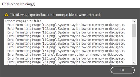 Epub Export With Error Formatting Error Message Adobe Community 13172063