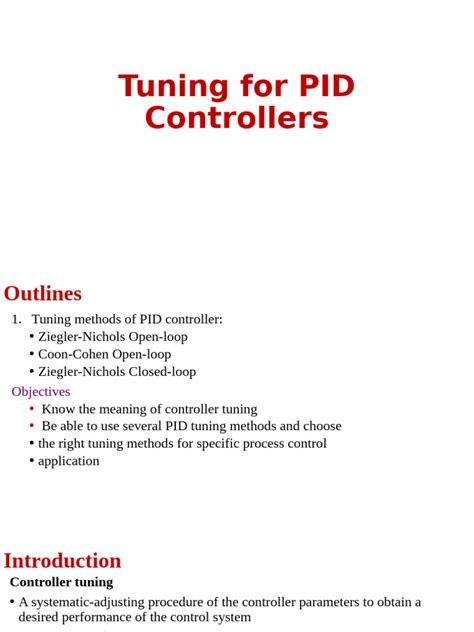 Tuning For Pid Controllers Pdf Control Theory Applied Mathematics