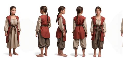 Girl In Medieval Times Set Of Image Created By Whimsical Artist