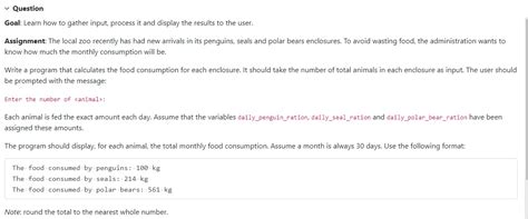 Solved Questiongoal Learn How To Gather Input Process It