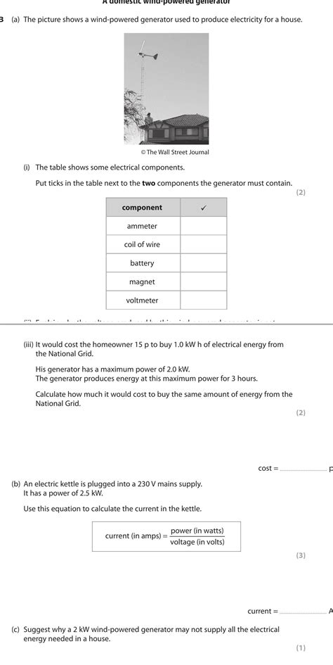 Gcse Edexcel Physics Acceleration A The Picture Shows A Wind Powe