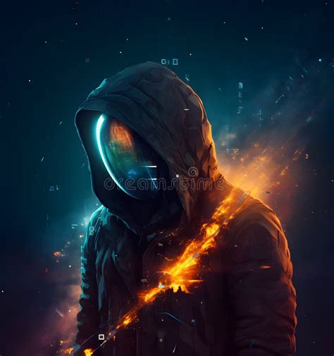 Hacker With Hoodie Concept Of Cybercrime Cyberattack Scammer Etc Ai Generated Stock