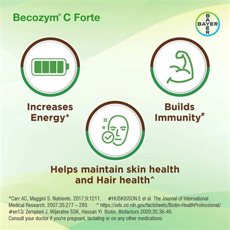 Buy Becozym C Forte B Complex With Vitamin C And Biotin Strip Of 20