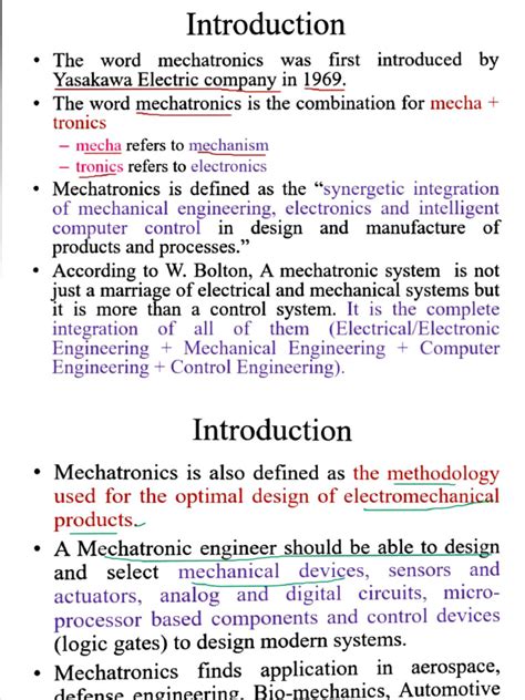 Mechatronics Ppt Pdf Mechatronics Electronics