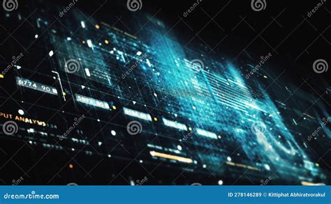 Advance Data Matrix Simulation Ui Background Stock Illustration Illustration Of Virtual