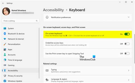 How To Open Onscreen Keyboard In Windows 11