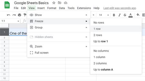Setting A Header Row In Google Sheets Contrary To The Machine