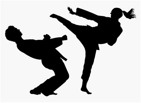 Karate Martial Arts Sport Taekwondo Silhouette Taekwondo Vector Png
