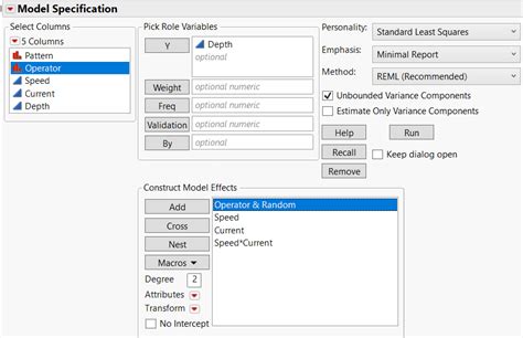 Solved Robust Process Setting With A Categorical Noise Effect Jmp User Community
