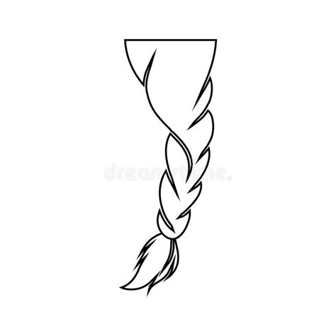 Hair Braided Icon Vector Women S Braid Illustration Sign Hair Symbol