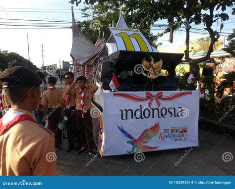 Indonesian Float In Kadayawan Festival In Davao Editorial Stock Image Image Of Float School