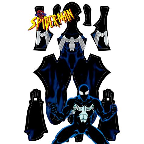 90s Tas Symbiote Spidey Pattern V1 With Real Muscle Shade Etsy