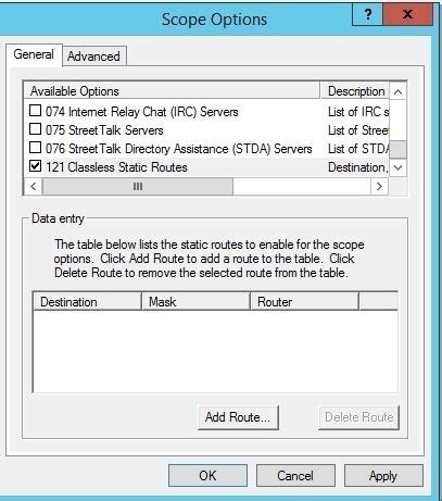 Set Static Routes In DHCP Windows Server R Windows Spiceworks Community