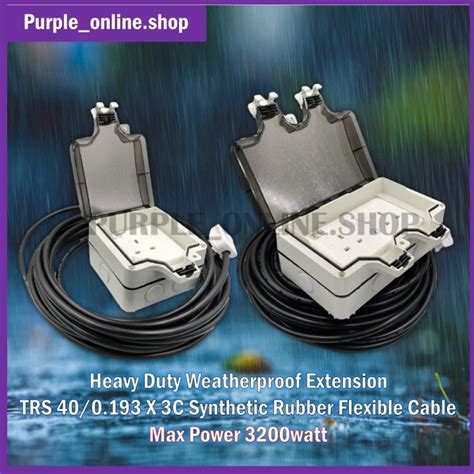 Heavy Duty Ip66 Weatherproof Waterproof Outdoor Trailing Extension Socket 1mm Trs Cable 1 5mm