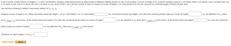 Use Recursive Thinking To Obtain A Recurrence